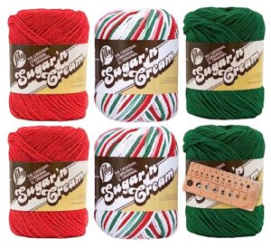 lily sugar 'n cream yarn - 100% cotton - assortment (holiday 2)