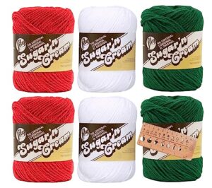 lily sugar 'n cream yarn - 100% cotton - assortment (holiday 1)