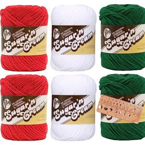 Lily Sugar 'n Cream Yarn - 100% Cotton - Assortment (Holiday 1)