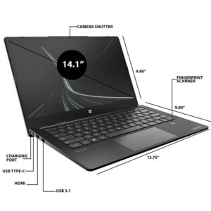 Gateway Touchscreen 14.1" FHD Laptop in Metallic Black Intel Core i5-1235U 10-Core up to 4.4 Processor 8GB DDR4 RAM 512GB SSD HDMI Wi-Fi Win 11 Pen iSlik (Renewed)