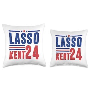 Lasso Kent' Funny USA Flag 2024 Election Meme Tee Lasso Kent' Funny 4th of July USA Flag Sports Election Throw Pillow, 18x18, Multicolor