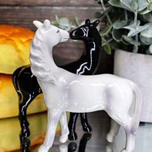 "Home Décor Accents" Romantic White Horses Ceramic Salt Pepper Shakers Set Figurine - Home Accents 33-kl1-8933