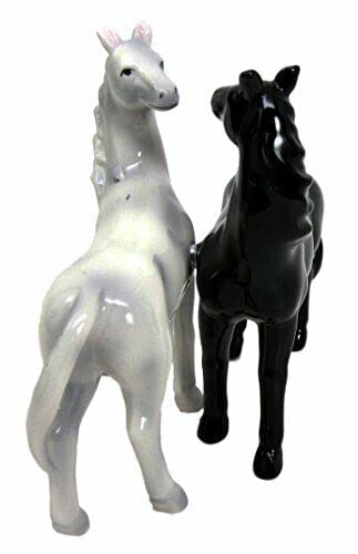 "Home Décor Accents" Romantic White Horses Ceramic Salt Pepper Shakers Set Figurine - Home Accents 33-kl1-8933