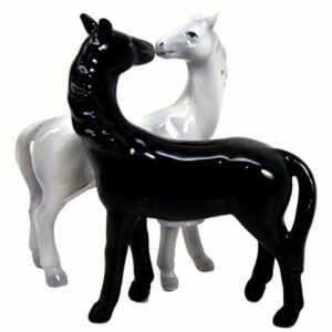 "Home Décor Accents" Romantic White Horses Ceramic Salt Pepper Shakers Set Figurine - Home Accents 33-kl1-8933