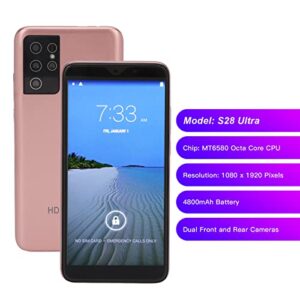 5.72 Inch Mobile Phones 2.4G 5G WiFi Gold Smartphone Unlocked for Home (US Plug)