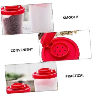 FUOYLOO Container 2pcs Shaker Plastic Containers Clear Container Clear Plastic Container Plastic Container Organizer Sugar Container Outdoor Seasoning Jars Containers Metal