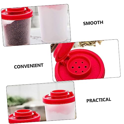 FUOYLOO Container 2pcs Shaker Plastic Containers Clear Container Clear Plastic Container Plastic Container Organizer Sugar Container Outdoor Seasoning Jars Containers Metal