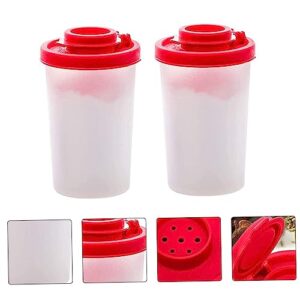 FUOYLOO Container 2pcs Shaker Plastic Containers Clear Container Clear Plastic Container Plastic Container Organizer Sugar Container Outdoor Seasoning Jars Containers Metal