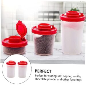 Container 2pcs Shaker Sugar Jars Plastic Bottle Empty Bottles Mini Containers Mini Plastic Containers Clear Container Mini Seasoning Cans Outdoor Seasoning Jars Cellars