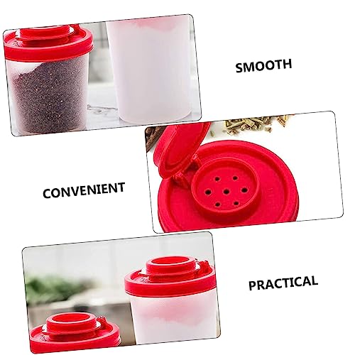 Container 2pcs Shaker Sugar Jars Plastic Bottle Empty Bottles Mini Containers Mini Plastic Containers Clear Container Mini Seasoning Cans Outdoor Seasoning Jars Cellars