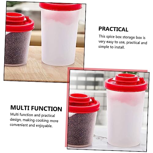 Container 2pcs Shaker Sugar Jars Plastic Bottle Empty Bottles Mini Containers Mini Plastic Containers Clear Container Mini Seasoning Cans Outdoor Seasoning Jars Cellars