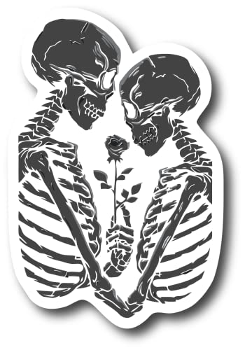 Skull Love Heart Refrigerator Magnet | UV Printed 4-Inch Kitchen Decor Accessory Featuring Stunning Design | Horror Dead Sugar Crossbones Halloween Scary Bones Goth CSM1565