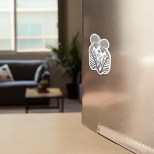 Skull Love Heart Refrigerator Magnet | UV Printed 4-Inch Kitchen Decor Accessory Featuring Stunning Design | Horror Dead Sugar Crossbones Halloween Scary Bones Goth CSM1565