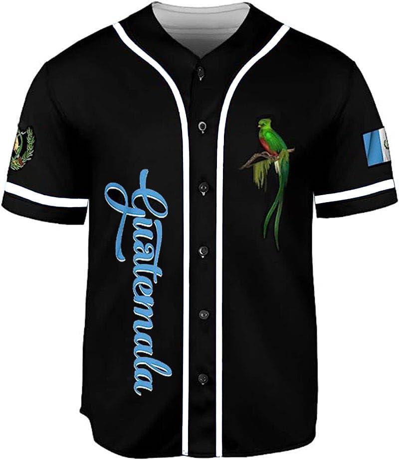 Parvii Personalized Guatemala Baseball Jersey Custom Guatemala Jersey for Men Women Guatemalan Pride Jersey Guatemala Shirt (Style 9)