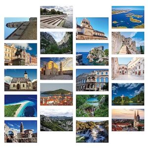 dear mapper croatia vintage landscape postcards pack 20pc/set postcards from around the world greeting cards for business world travel postcard for mailing decor gift