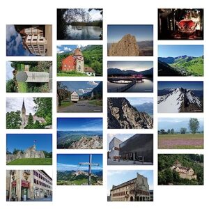 dear mapper liechtenstein vintage landscape postcards pack 20pc/set postcards from around the world greeting cards for business world travel postcard for mailing decor gift