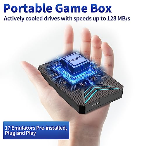 Retro Game Console, Emulator Console Built-in 4000+ Games, Plug and Play in Windows, Compatible with PS3/PS2/PSP, USB 3.0, 18 Emulators, Support Adding 70+ Emulator Games