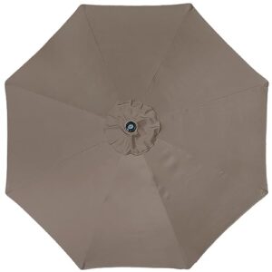 ontheway patio umbrella enhanced replacement canopy market table 8 ribs umbrella canopy (11ft, khaki)