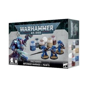 warhammer 40k: space marines: infernus marines & paints set