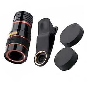 mikikit mobile lens telephoto lens monoscope monocular telescope cellphone lens monocular lens for phone cell phone telephone black phone telescope lens