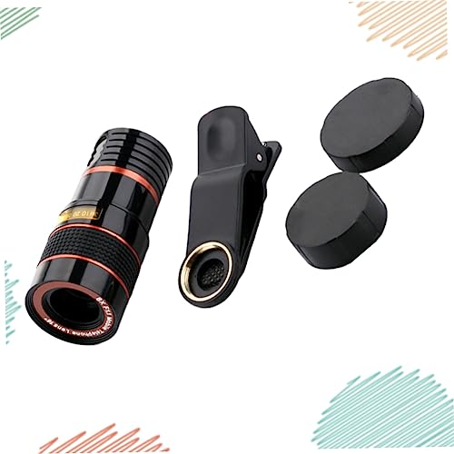 Mikikit Mobile Lens Telephoto Lens Monoscope Monocular Telescope Cellphone Lens Monocular Lens for Phone Cell Phone Telephone Black Phone Telescope Lens