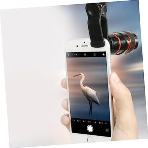 Mikikit Mobile Lens Telephoto Lens Monoscope Monocular Telescope Cellphone Lens Monocular Lens for Phone Cell Phone Telephone Black Phone Telescope Lens