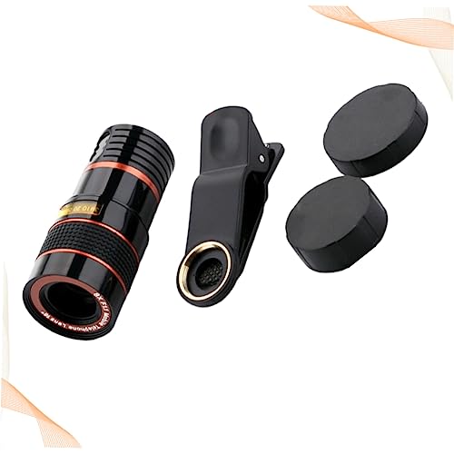 Mikikit Mobile Lens Telephoto Lens Monoscope Monocular Telescope Cellphone Lens Monocular Lens for Phone Cell Phone Telephone Black Phone Telescope Lens