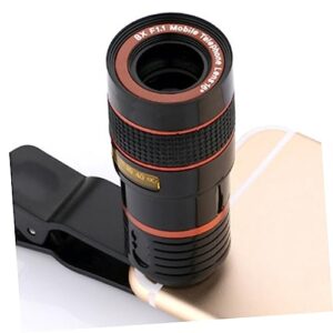 Mikikit Mobile Lens Telephoto Lens Monoscope Monocular Telescope Cellphone Lens Monocular Lens for Phone Cell Phone Telephone Black Phone Telescope Lens