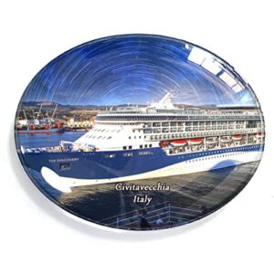 civitavecchia italy magnet fridge refrigerator freezer magnet sticker souvenir decorations oval crystal magnet kitchen whiteboard