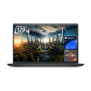 dell inspiron 15 3000 series 3525 business laptop, 15.6” fhd 120hz screen, amd ryzen 7 5825u processor, 40gb ram, 2tb ssd, webcam, wi-fi, hdmi, sd card reader, windows 11 pro, black