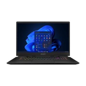 msi stealth gs77 gaming laptop: intel core i7-12700h geforce rtx 3060, 17.3" fhd, 144hz, 16gb ddr5, 1tb nvme ssd, usb-type c, thunderbolt 4, cnc aluminum, win 11 home: core black 12ue-046