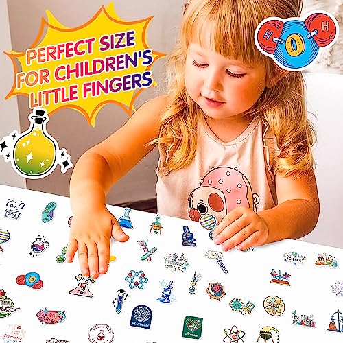 Science Stickers Pack for Kids Teens Students Teachers, 50 Pcs Natural Sciences Laboratory Stickers, Chemistry, High School Students Waterproof Vinyl Decals for Laptop Notebook Science classroom Decor