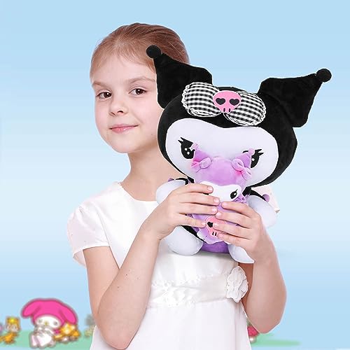 Montessori&USA Cute Anime Plush Figure Toy,Plush Dolls, Cartoon Soft Stuffed Animals,Girl Birthday Gift for Kids Children Fans（Mom and Baby）