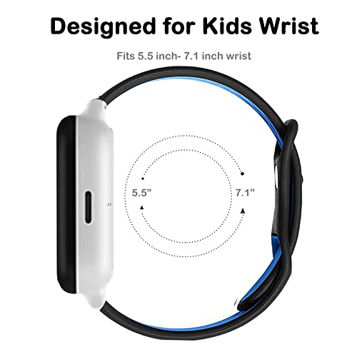 2 Pack Gizmo Watch Band Replacement for Kids, Silicone Sport 20mm Soft Breathable Smartwatch Band Compatible with Gizmo Watch 3 2 1 Gabb Watch 2 1 for Boys and Girls