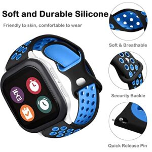 2 Pack Gizmo Watch Band Replacement for Kids, Silicone Sport 20mm Soft Breathable Smartwatch Band Compatible with Gizmo Watch 3 2 1 Gabb Watch 2 1 for Boys and Girls