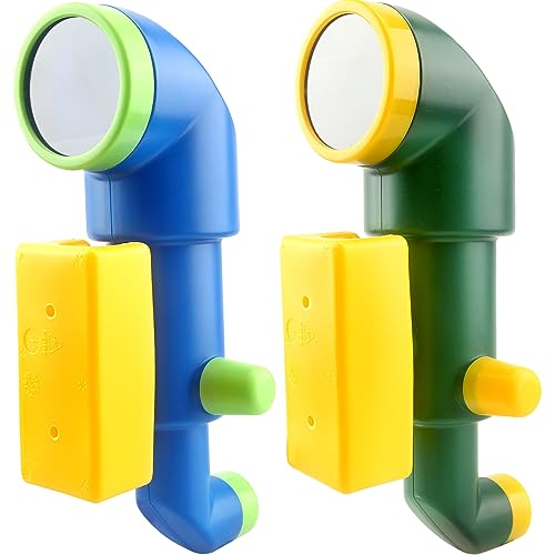 Restroma 2 Pack Playground Periscope Toys Playground Swing Set Accessories Playground Plastic Periscope Playset Equipment for Kids Outdoor Playhouse Backyard Treehouse (Green,Blue)