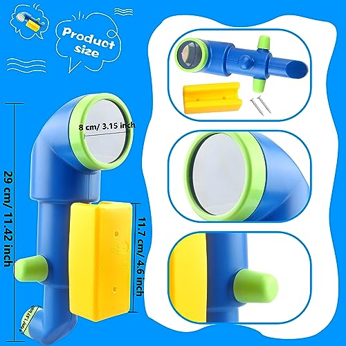 Restroma 2 Pack Playground Periscope Toys Playground Swing Set Accessories Playground Plastic Periscope Playset Equipment for Kids Outdoor Playhouse Backyard Treehouse (Green,Blue)