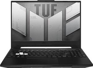 asus tuf dash f15 15.6” fhd (1920x1080) 144hz gaming laptop | intel 10-core i7-12650h processor | nvidia rtx 3070 8gb graphics | backlit key | tunderbolt 4 | wifi 6 | 16gb ddr5 1tb ssd | win10 home