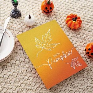 GAGEC Fall Kitchen Towels Maple Leaf Cat Fall Dish Towels Set of 4, Hello Pumpkin Holiday Tea Towel 18 x 26 Inch Hand Drying Cloth Towel for Kitchen Home Decoration