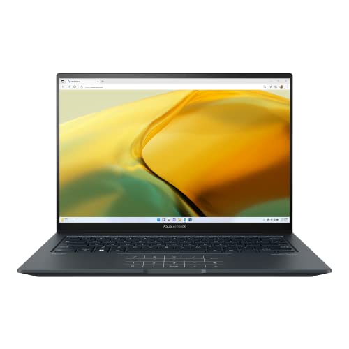 ASUS Zenbook Q420V Laptop 2023 New, 14.5" 2.8K Touchscreen, Intel i7-13700H 14-Core, Iris Xe Graphics, 16GB LPDDR5, 2TB SSD, Backlit Keyboard, Thunderbolt 4, Wi-Fi 6E, Win11 Pro, COU 32GB USB