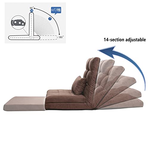 JFGJL Fold Down Sofa Bed Adjustable Floor Couch Sofa Leisure Sofa Bed Convertible Upholstered Guest Sleeper