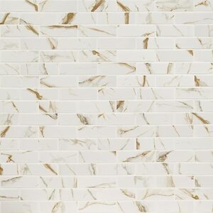 msi calacatta gold 11.46 in. x 11.69 in. matte porcelain subway floor tile and wall tile for kitchen backsplash, bathroom tile, accent wall tile, shower wall tile, mosaic tile