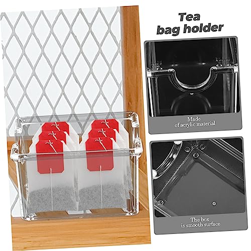 Hoement Tea Bag Storage Box Clear Organizer Bags Teabag Organizer Box Clear Organizer Box Condiment Packet Organizer Countertop Coffee Pod Box Sauce Packet Holder Tea Bag Organizer Office