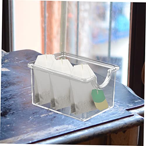 Hoement Tea Bag Storage Box Clear Organizer Bags Teabag Organizer Box Clear Organizer Box Condiment Packet Organizer Countertop Coffee Pod Box Sauce Packet Holder Tea Bag Organizer Office