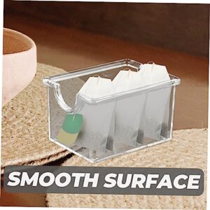 Hoement Tea Bag Storage Box Clear Organizer Bags Teabag Organizer Box Clear Organizer Box Condiment Packet Organizer Countertop Coffee Pod Box Sauce Packet Holder Tea Bag Organizer Office