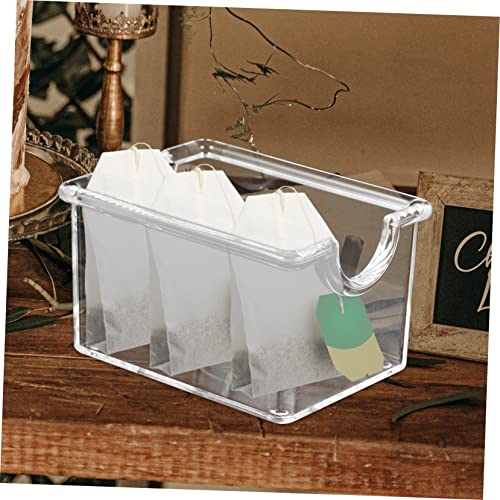 Hoement Tea Bag Storage Box Clear Organizer Bags Teabag Organizer Box Clear Organizer Box Condiment Packet Organizer Countertop Coffee Pod Box Sauce Packet Holder Tea Bag Organizer Office