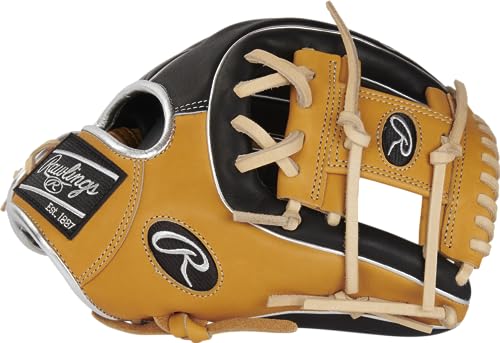 Rawlings | HEART OF THE HIDE R2G Baseball Glove | Right Hand Throw | 11.5" - Pro I-Web | Black/Tan