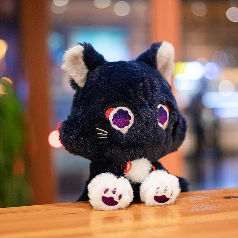 8.6inch Genshin Impact Cat plush Toy,Wanderer Cat Plush Stuffed Animal Plushies,Cute Genshin Impact Scaramouche Cat Plush Doll Stuffed Toy,Soft Scara Cat Plush Pillow for Kids Plush Figure Gift