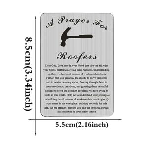 KEYCHIN Roofer's Prayer Wallet Insert Card Roofing Contractor Gifts Roof Installation Jewelr Roofer Gifts For Dad Builder Carpenter (Roofer Card)