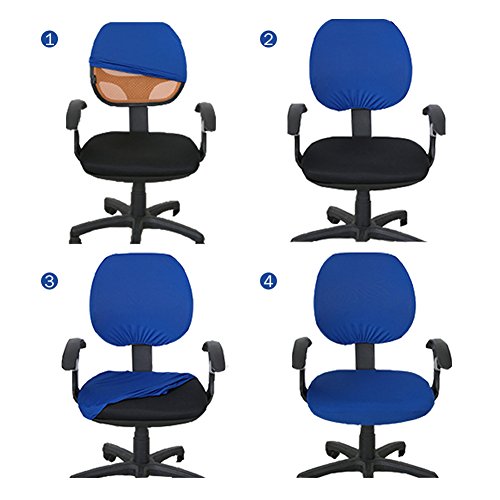 Melaluxe Computer Office Chair Cover - Protective & Stretchable Universal Chair Covers Stretch Rotating Chair Slipcover